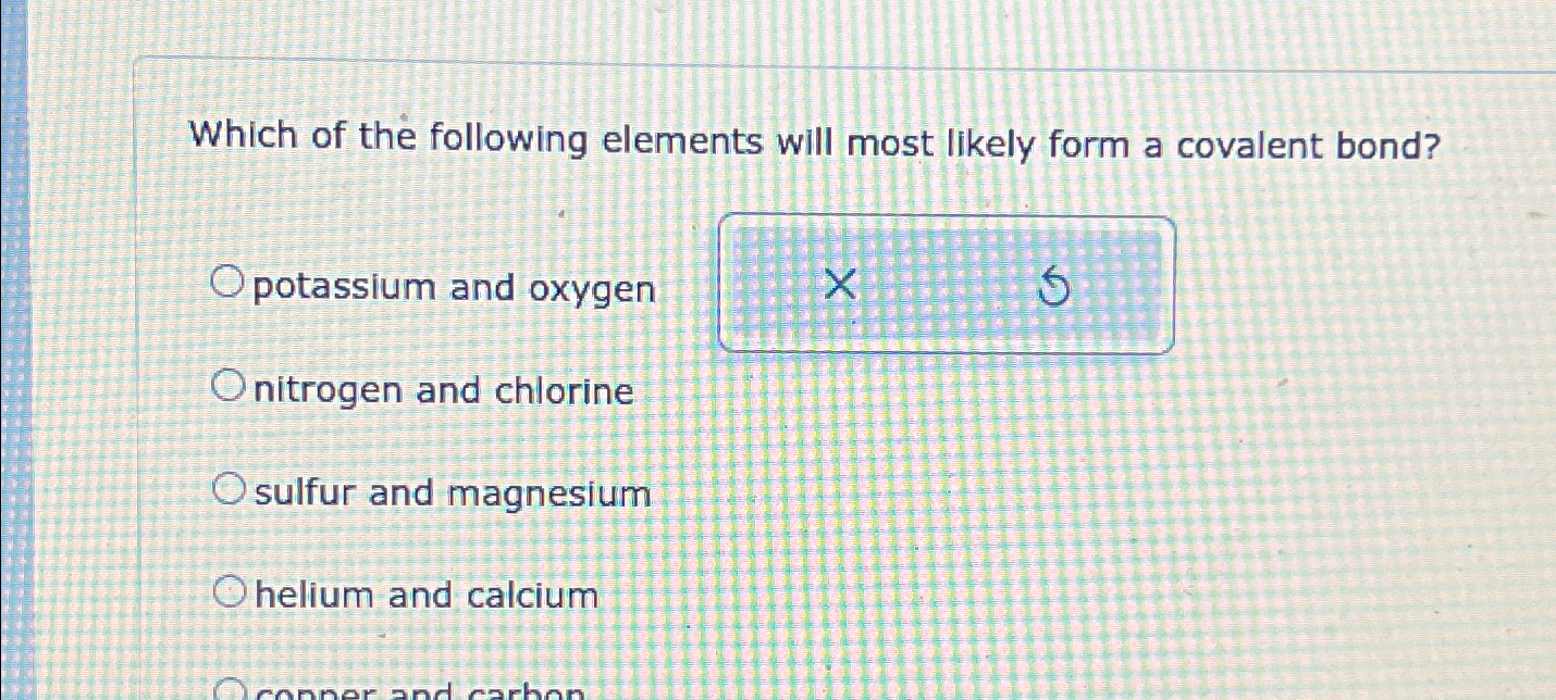 Solved Which of the following elements will most likely form | Chegg.com