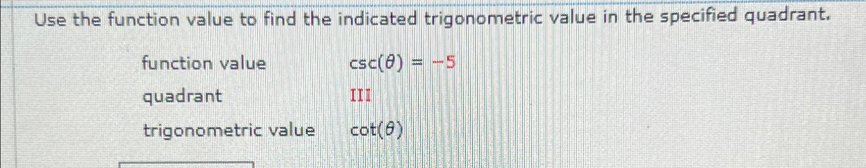 Solved Use the function value to find the indicated | Chegg.com