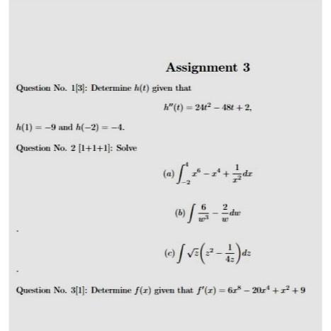 Solved Assignment 3Question No. 1[3]: Determine h(t) ﻿given | Chegg.com