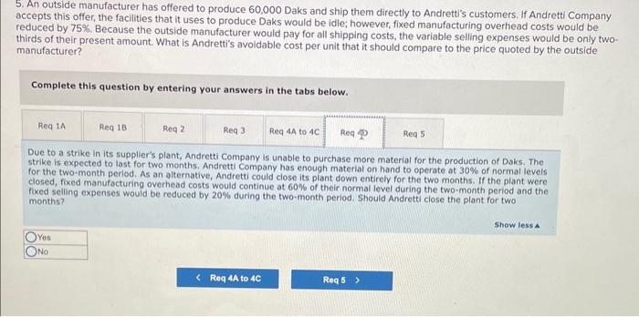 Solved Problem 13-18 (Static) Relevant Cost Analysis in a | Chegg.com