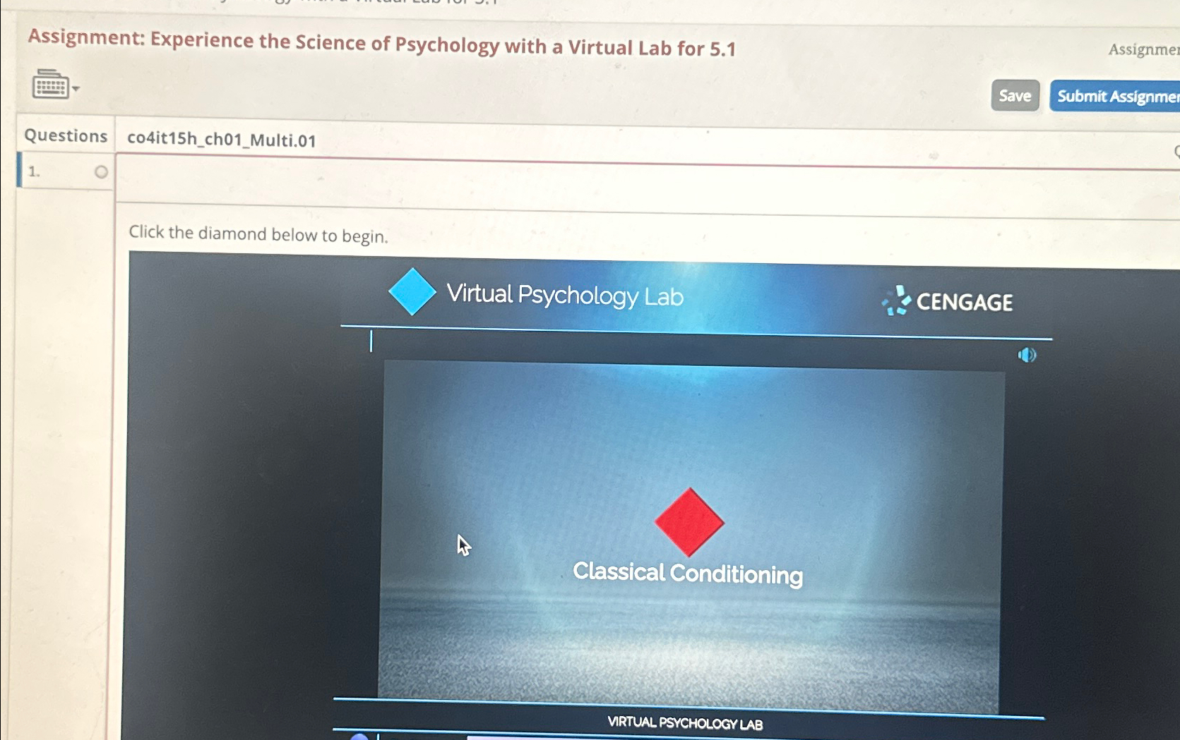 Solved Assignment: Experience the Science of Psychology with | Chegg.com