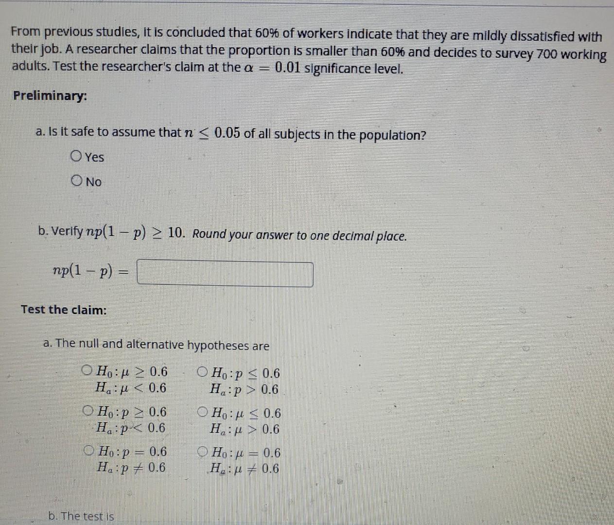 Solved From previous studies, it is concluded that 60% of | Chegg.com