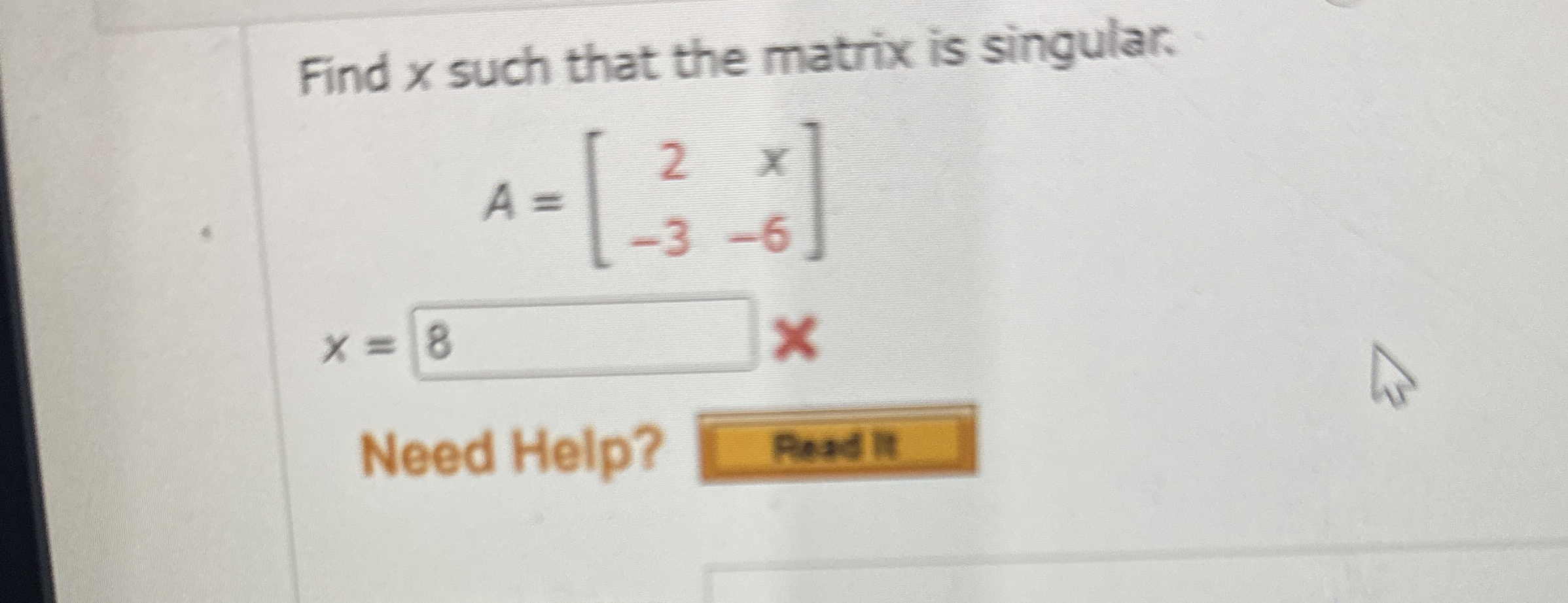 Solved Find x such that the matrix is | Chegg.com Solved Find x such that the matrix is | Chegg.com