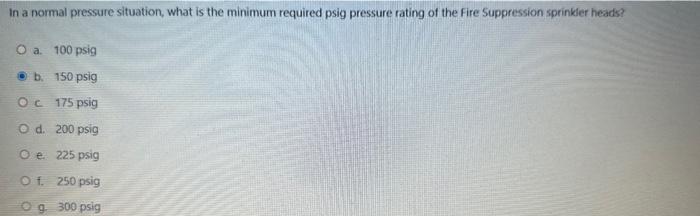 In a normal pressure situation, what is the minimum | Chegg.com