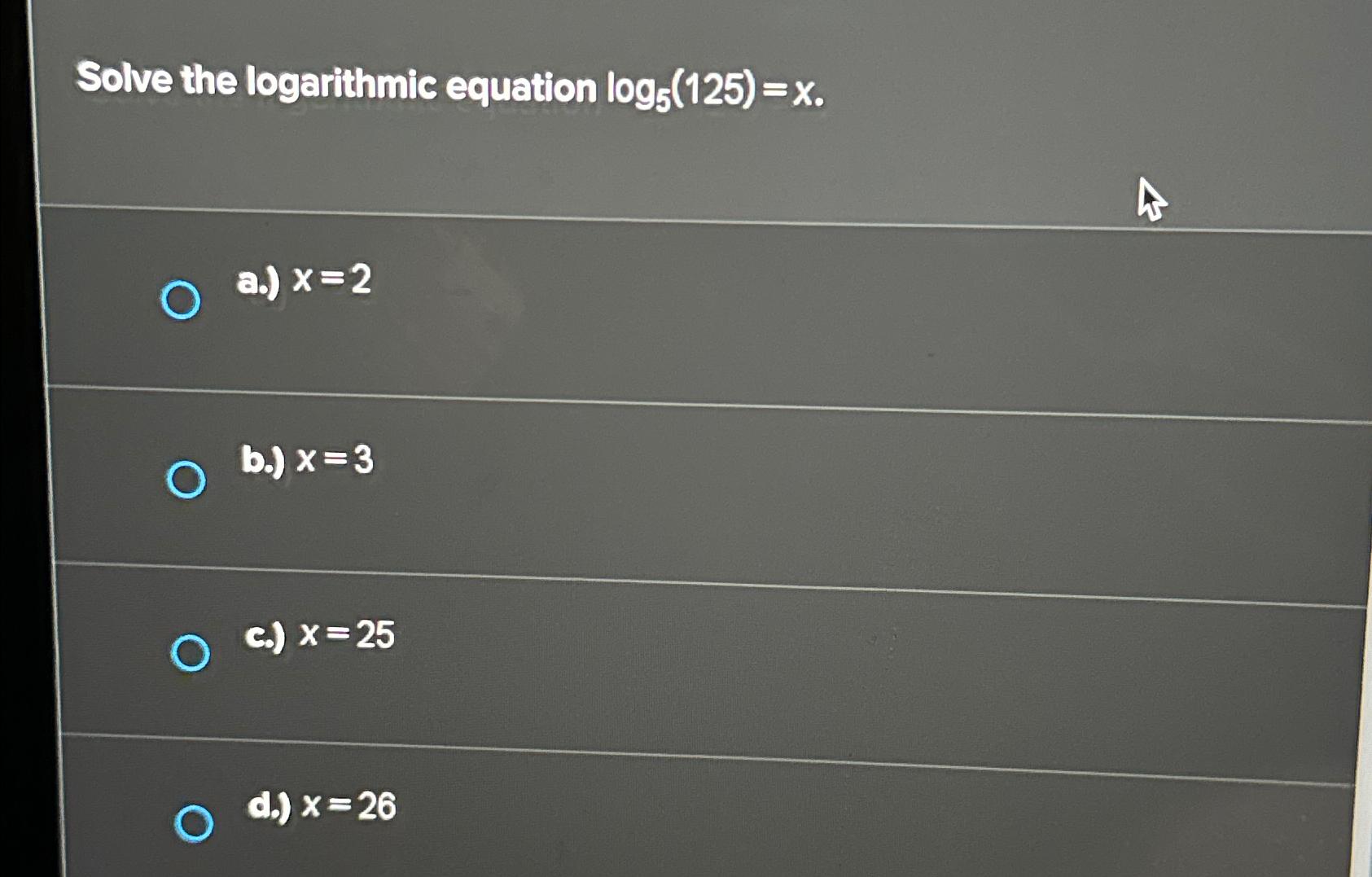 Solved Solve the logarithmic equation | Chegg.com
