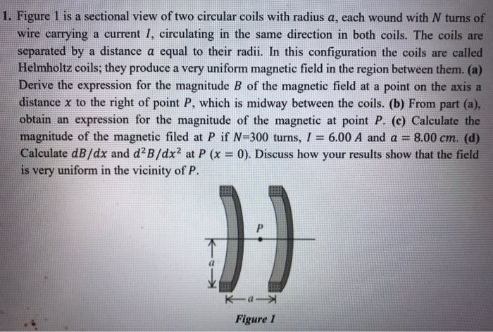 Solved 1. Figure 1 is a sectional view of two circular coils | Chegg.com