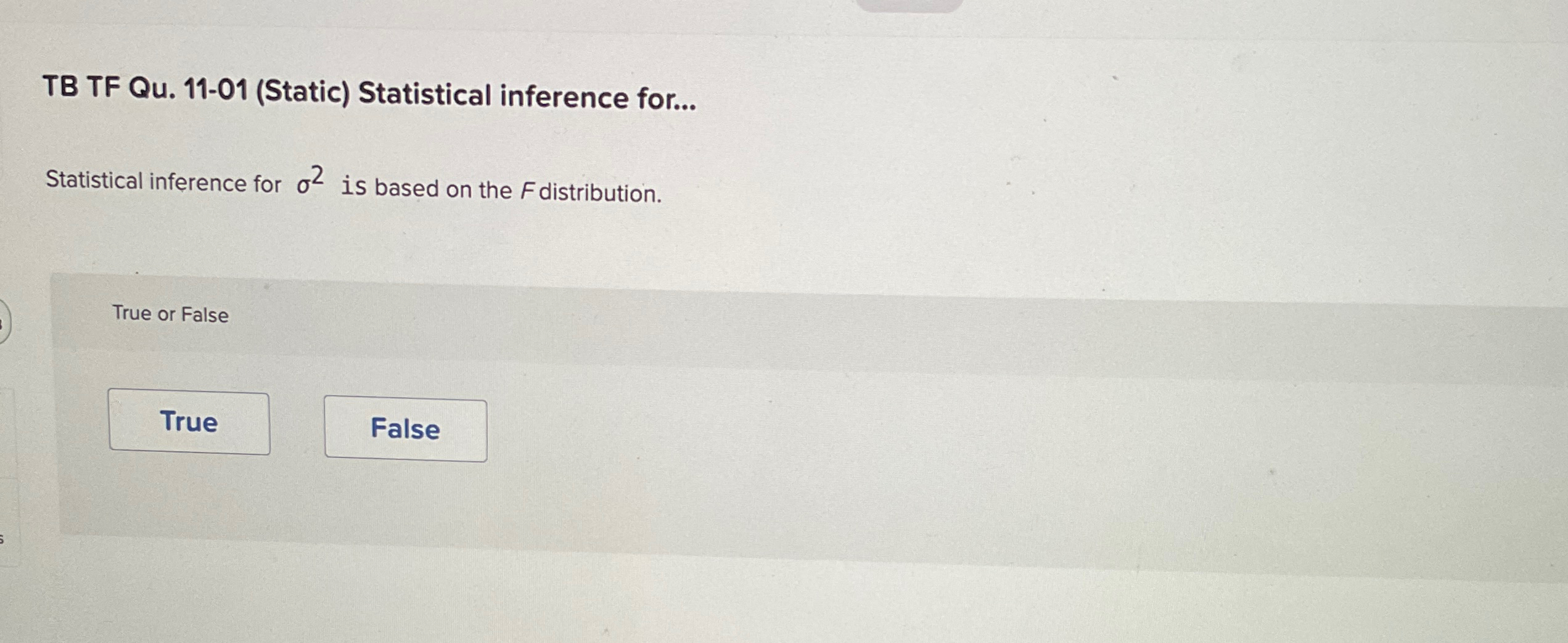 Tb Tf Qu 11 01 Static ﻿statistical Inference