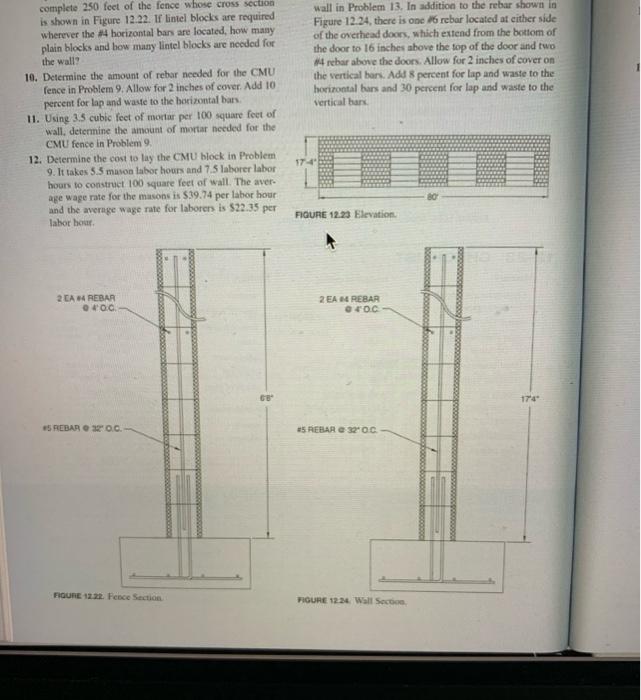 Solved determine the amount of rebar (IN POUNDS) needed for | Chegg.com