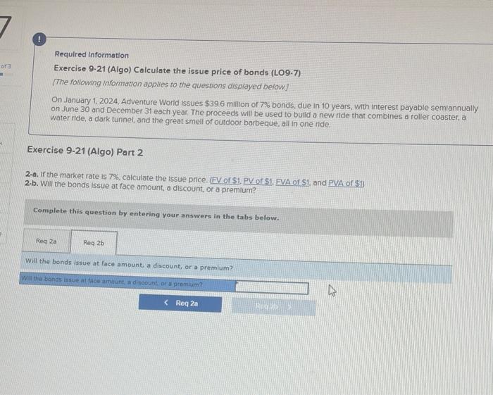 Solved Required Information Exercise 9-21 (Algo) Calculate | Chegg.com