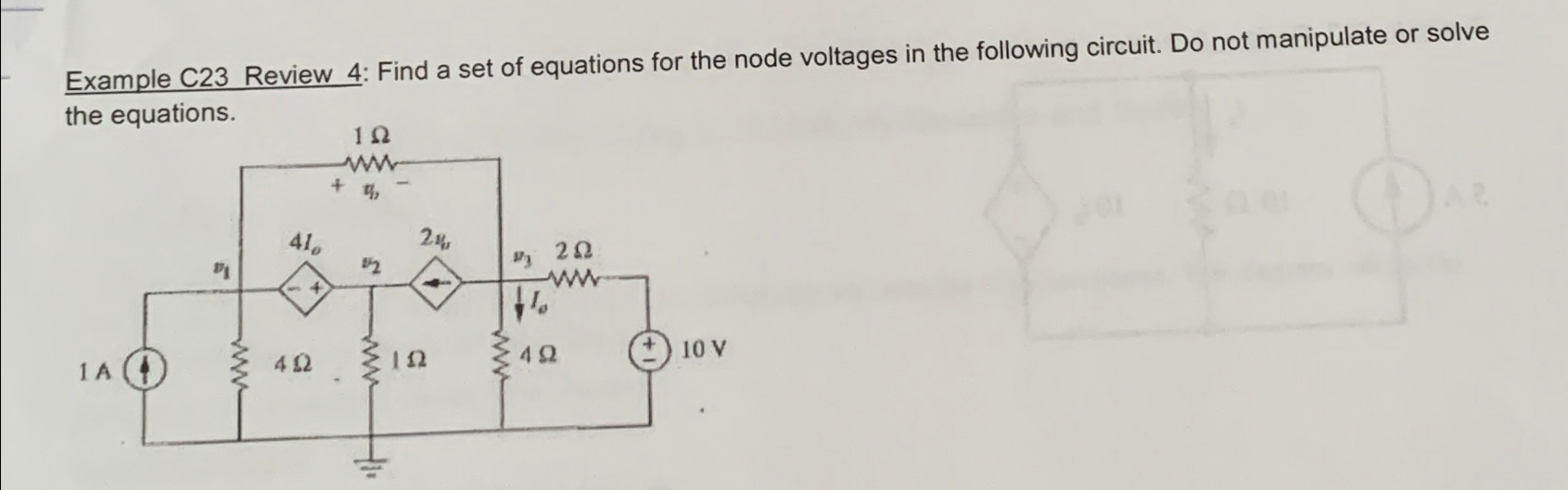Solved Example C23 ﻿Review 4: Find a set of equations for | Chegg.com