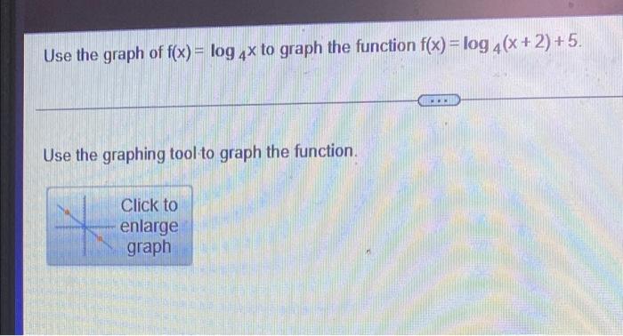 Solved Use the graph of f(x) = log 4x to graph the function | Chegg.com