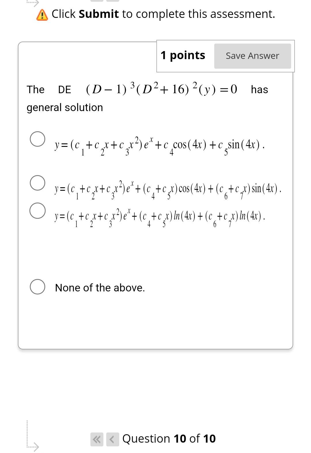 Solved Click Submit to complete this assessment. The | Chegg.com