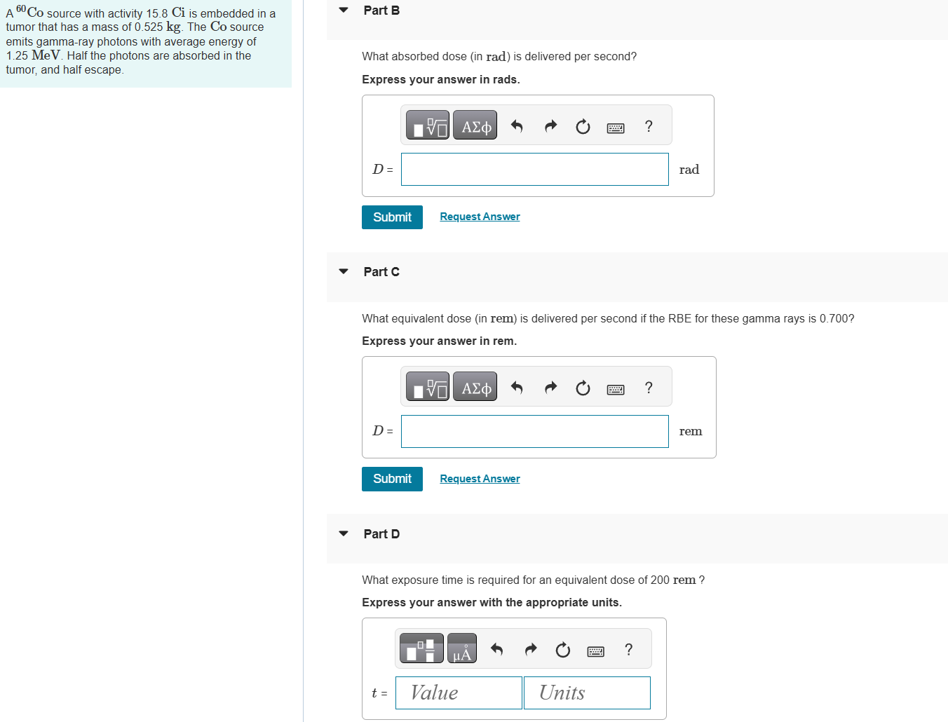 Solved \( \mathrm{A}^{60} \mathrm{Co} \) ﻿source with | Chegg.com