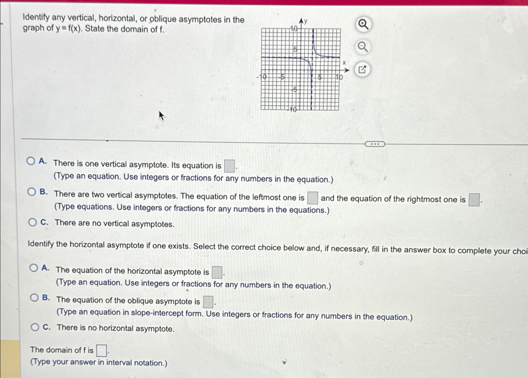 Solved Identify any vertical, horizontal, or oblique | Chegg.com
