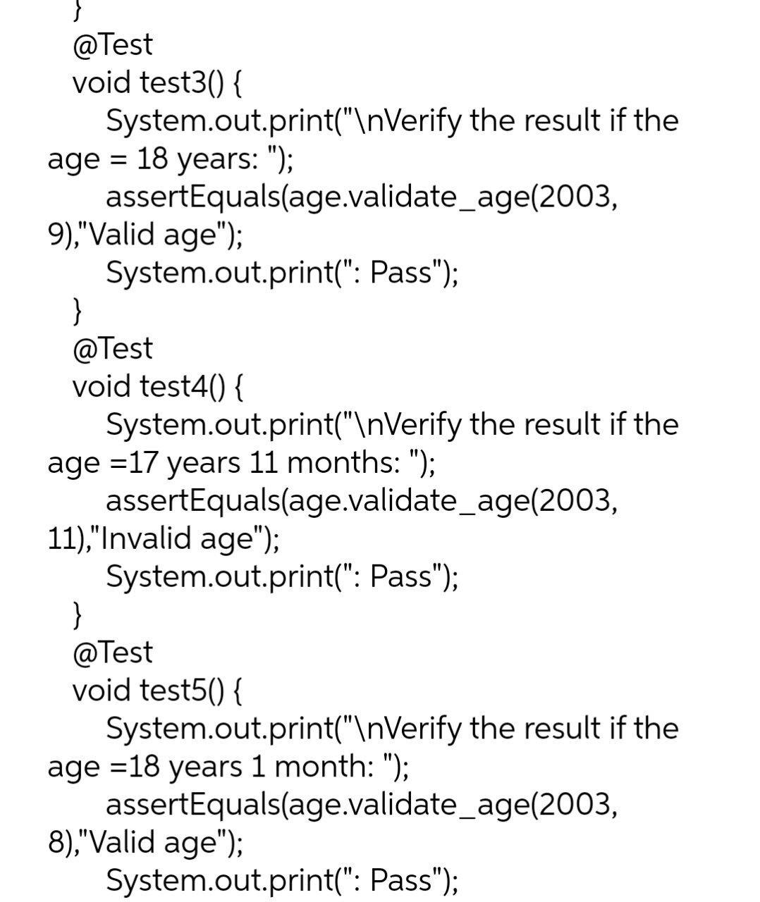 @Test void test30) { System.out.print("\nVerify the | Chegg.com