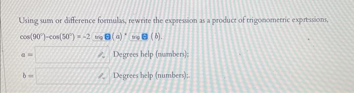 Solved Using sum or difference formulas, rewrite the | Chegg.com