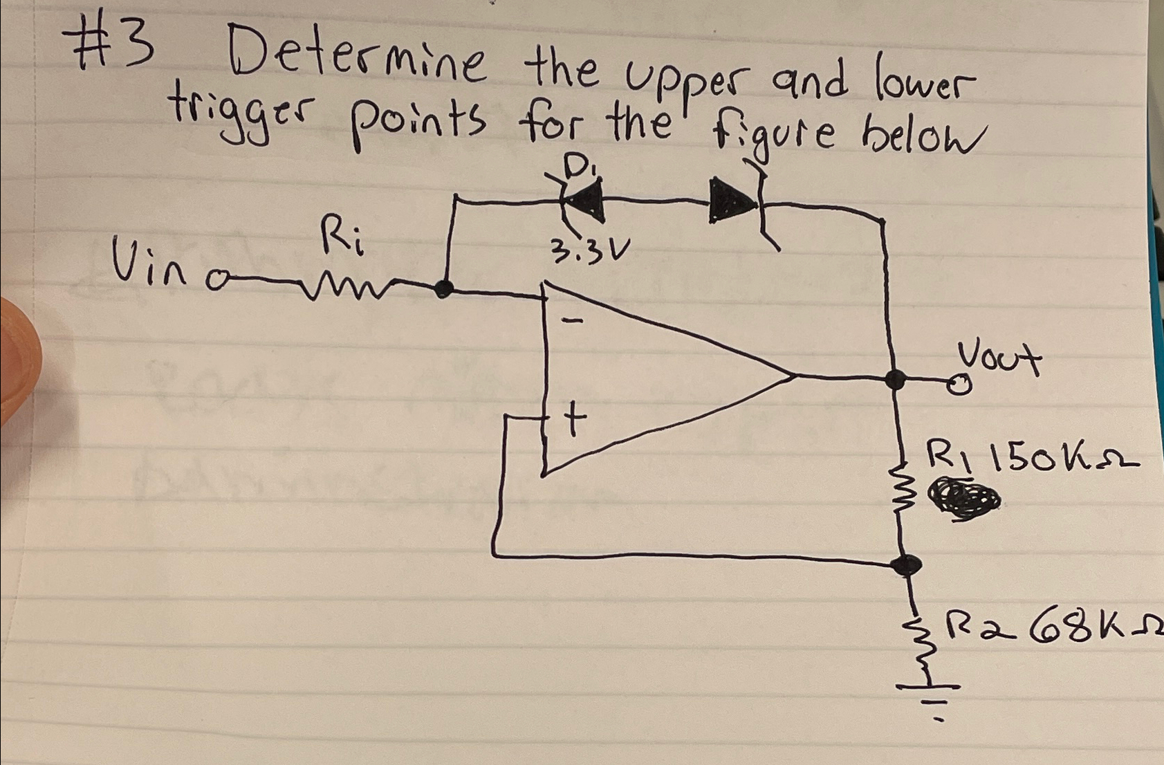 Solved #3 ﻿Determine the upper and lower trigger points for | Chegg.com