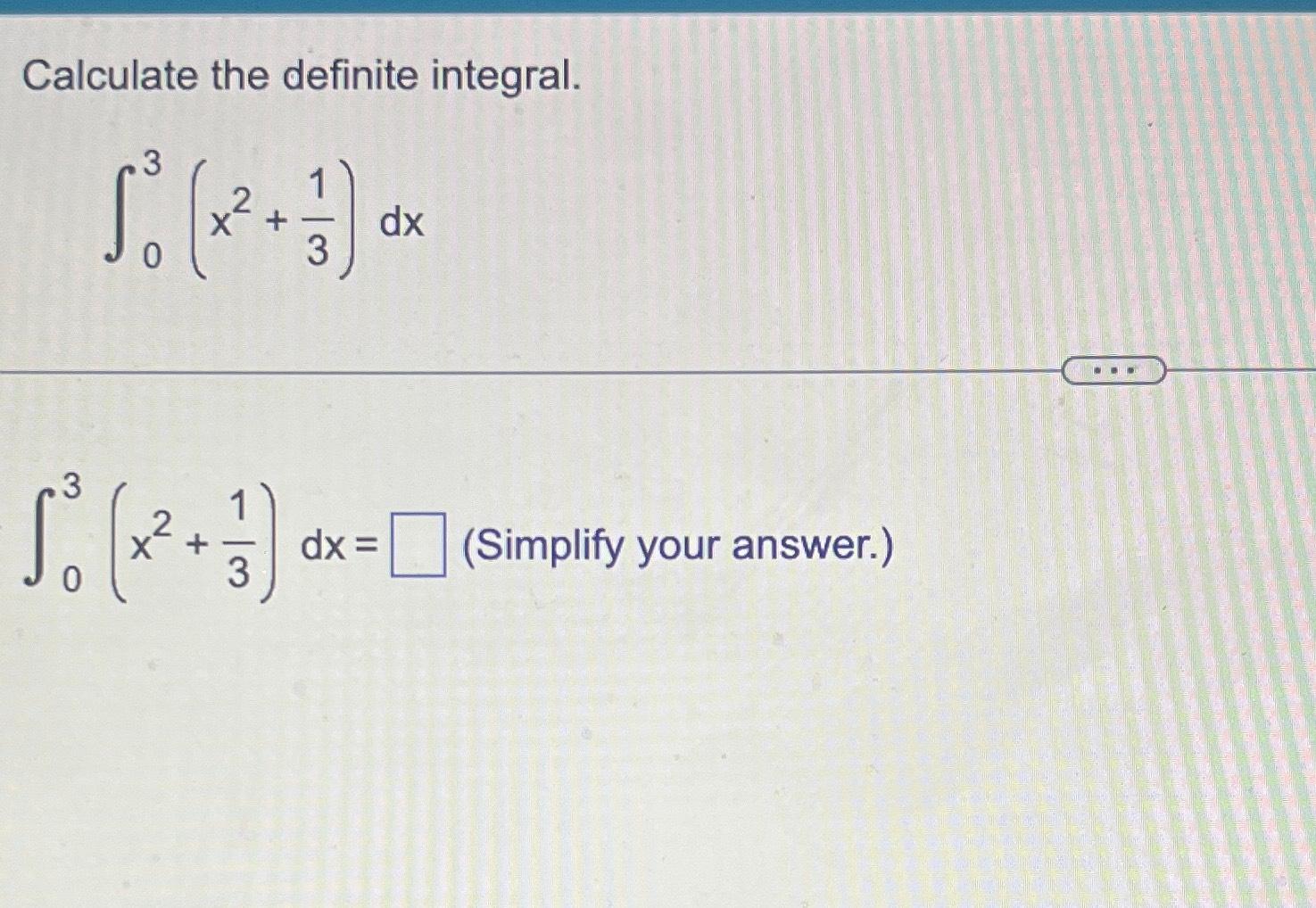 Solved Calculate the definite | Chegg.com