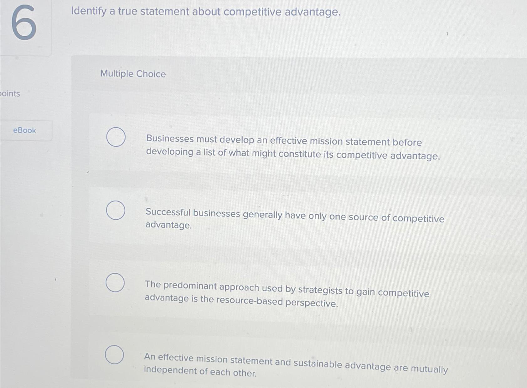 Solved Identify a true statement about competitive | Chegg.com