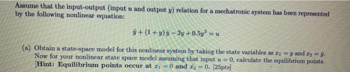 Solved Assume that the input-output (input u and output y) | Chegg.com