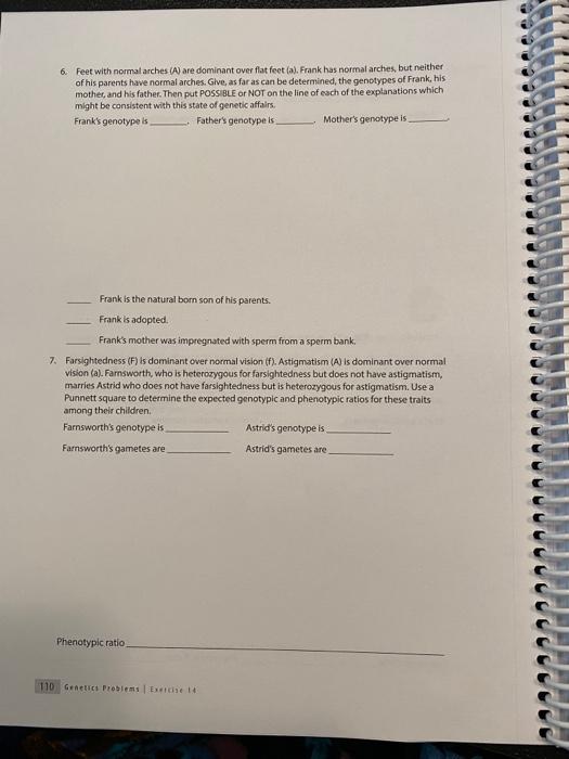 Solved EXERCISE 14 GENETICS PROBLEMS: USING PUNNETT SQUARES | Chegg.com