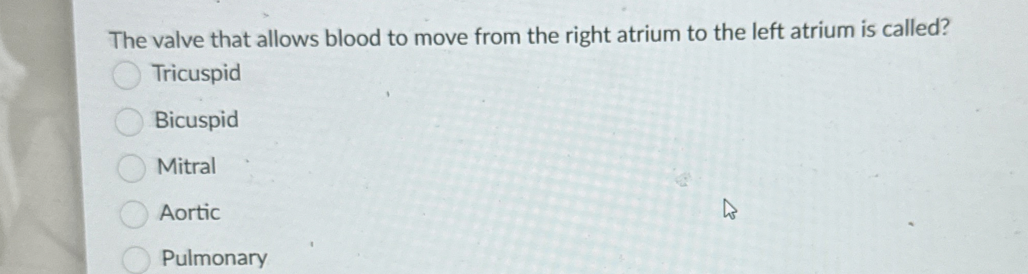 Solved The valve that allows blood to move from the right | Chegg.com