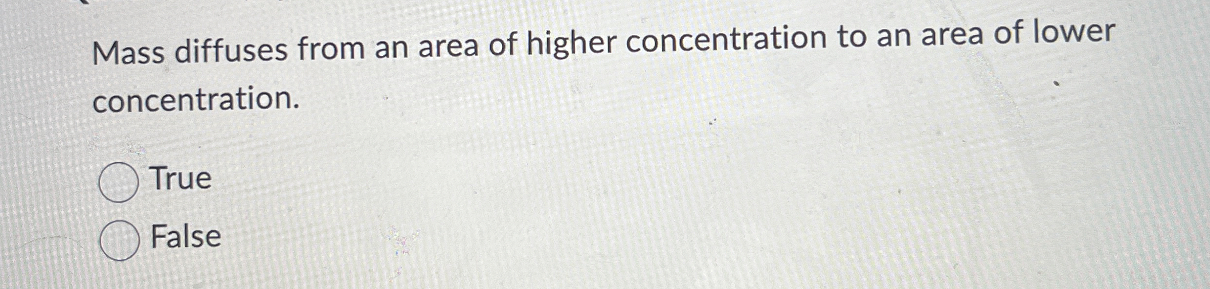 Solved Mass diffuses from an area of higher concentration to | Chegg.com