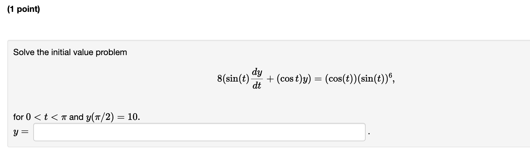 Solved 1 ﻿pointsolve The Initial Value 