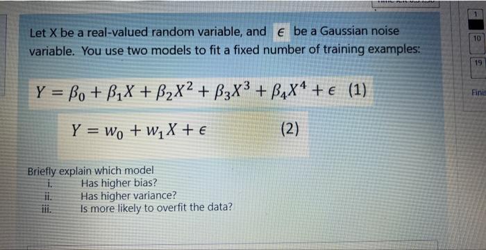 Solved Let X be a real-valued random variable, and ϵ be a | Chegg.com