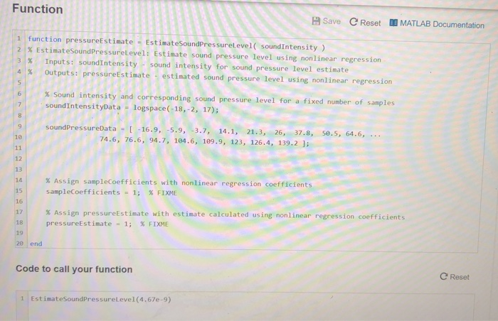 Solved Calculating sound pressure level using nonlinear | Chegg.com