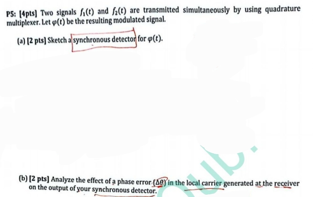 Solved P5: [4pts] ﻿Two signals f1(t) ﻿and f2(t) ﻿are | Chegg.com