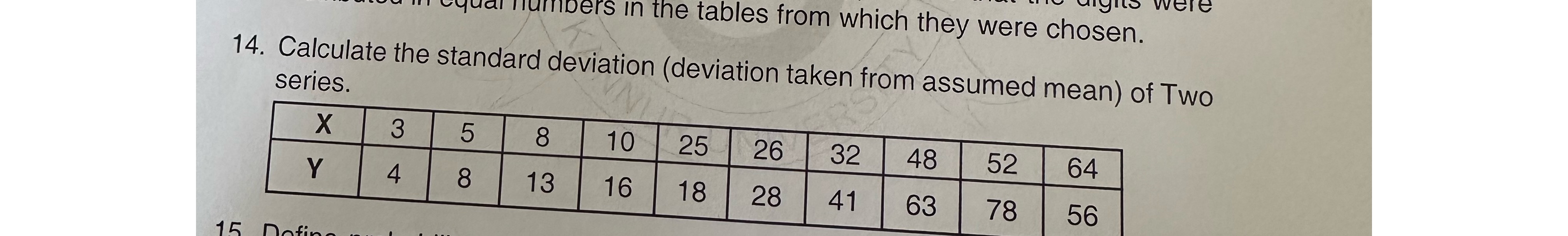 Solved Calculate the standard deviation (deviation taken | Chegg.com