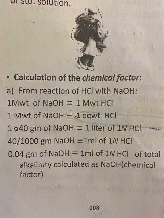Solved in the assay of sodium hydroxideand calculation of | Chegg.com