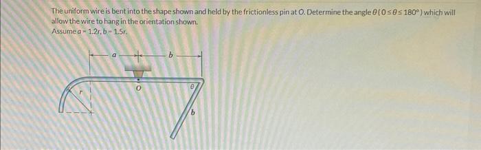 Solved The uniform wire is bent into the shape shown and | Chegg.com