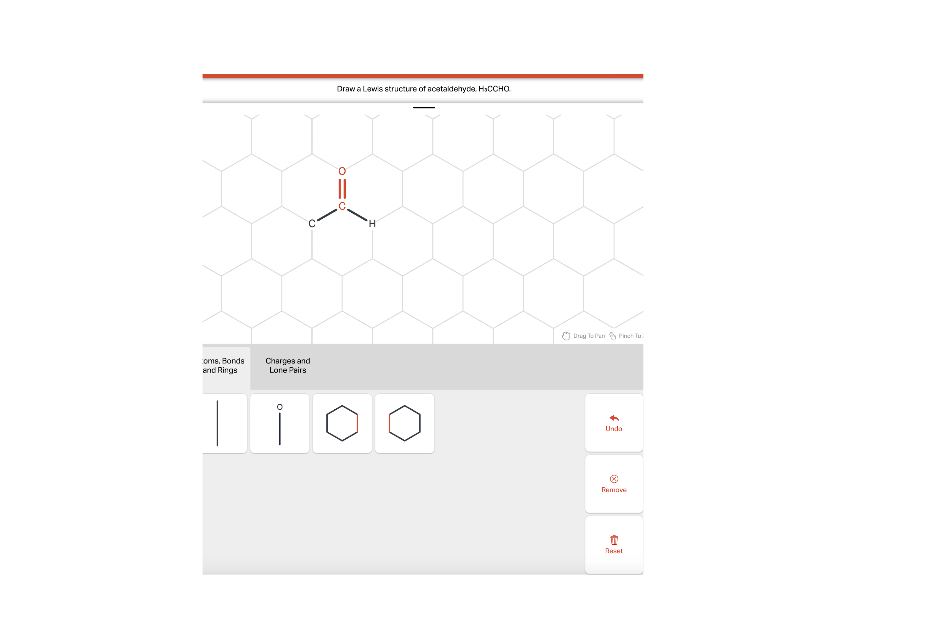Solved Draw a Lewis structure of acetaldehyde, H3CCHO. | Chegg.com