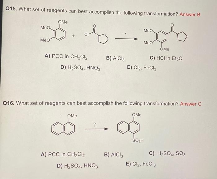 Solved What set of reagents can best accomplish the | Chegg.com