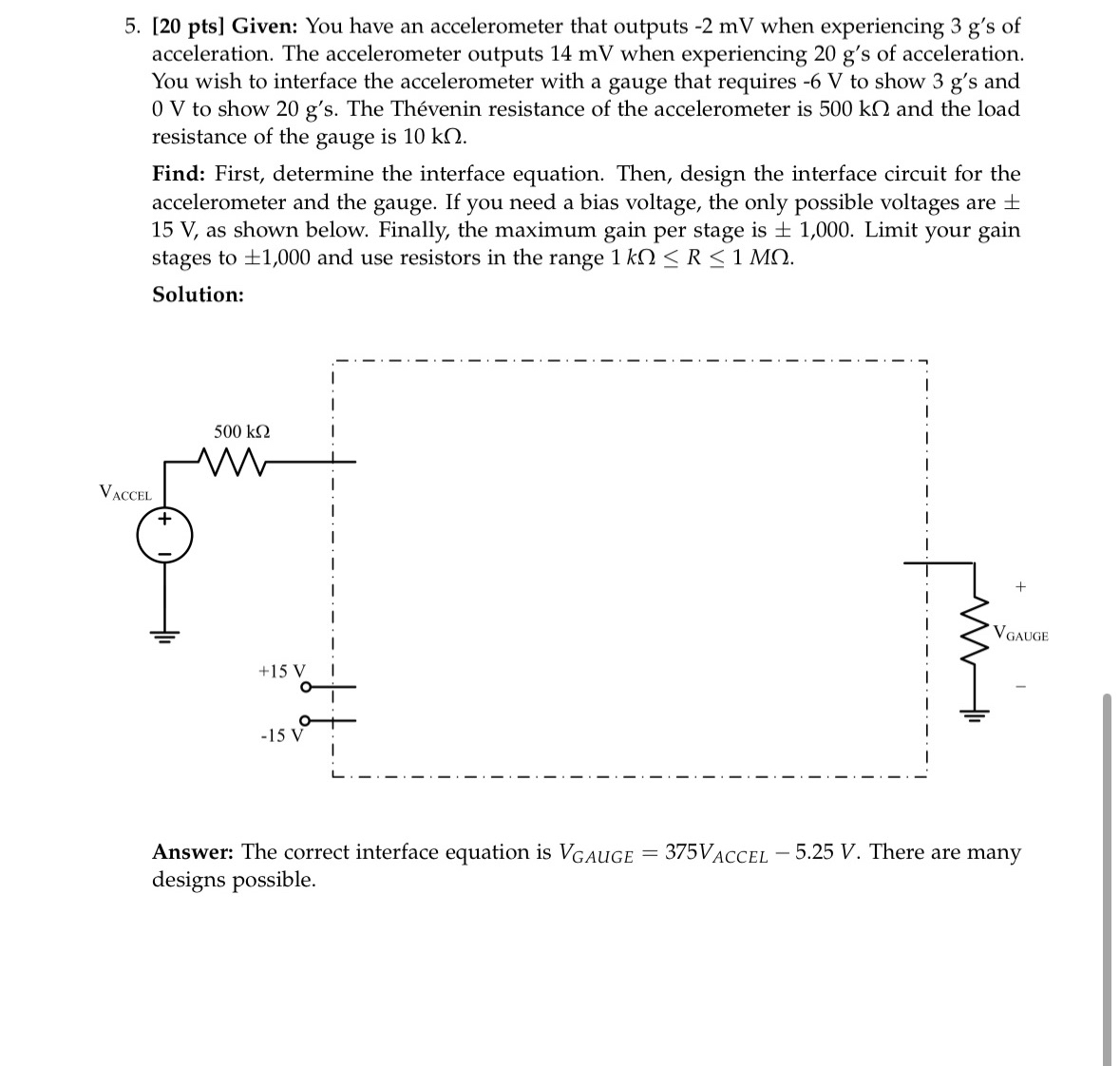 Solved [20 ﻿pts] ﻿Given: You have an accelerometer that | Chegg.com