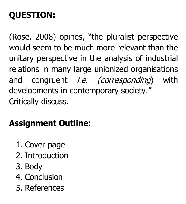 QUESTION: (Rose, 2008) opines, "the pluralist | Chegg.com