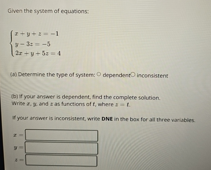 Solved Given the system of | Chegg.com