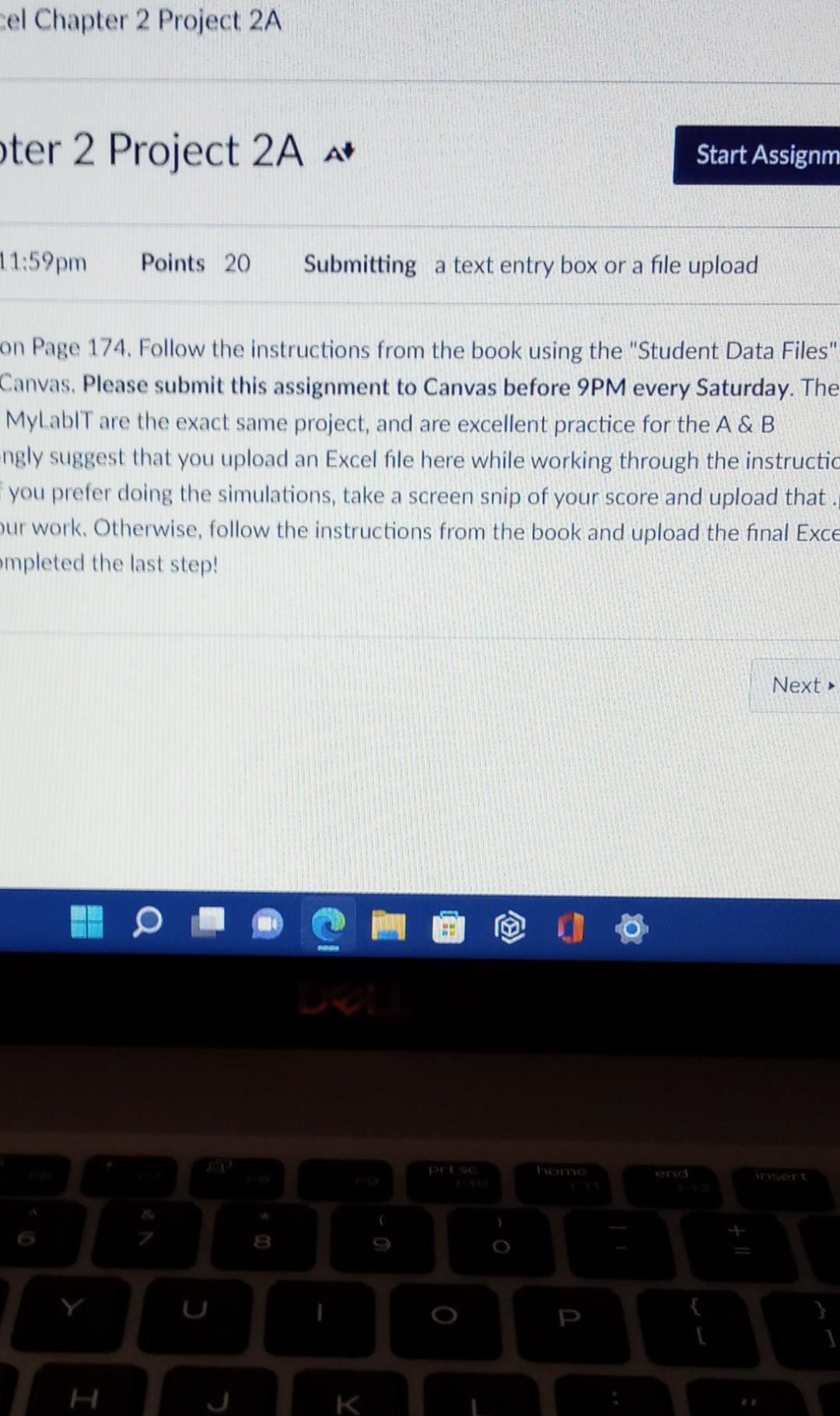 cel Chapter 2 Project 2A ter 2 Project 2A A Start | Chegg.com