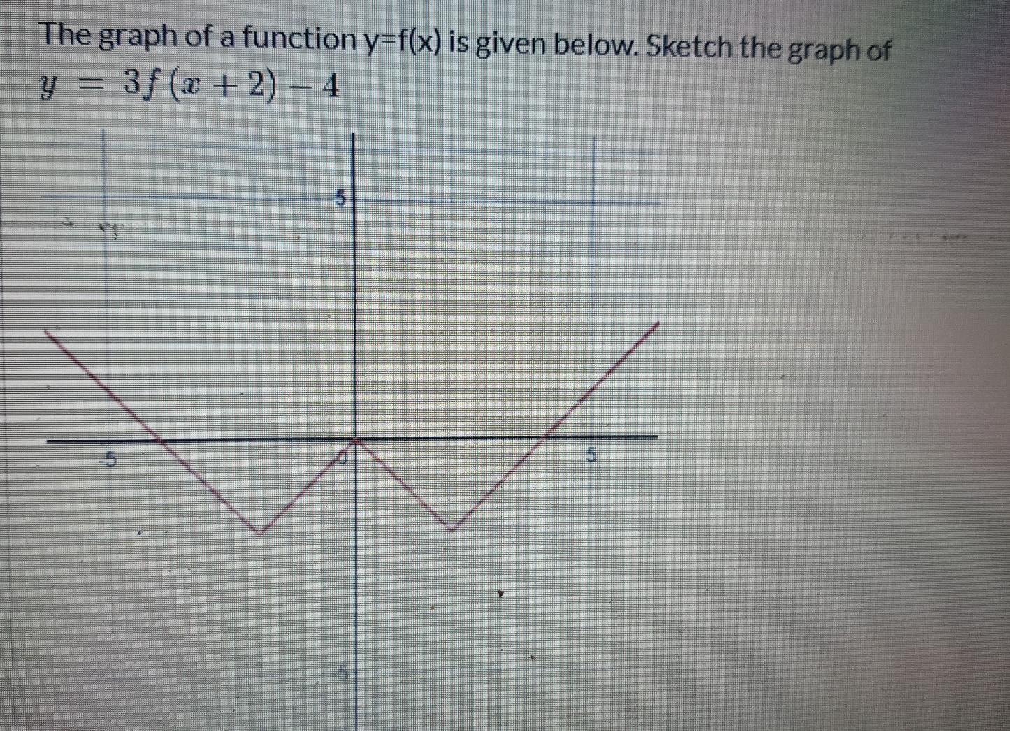 Solved The graph of a function y=f(x) is given below. Sketch | Chegg.com