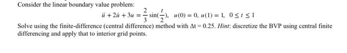 Solved Consider the linear boundary value problem: | Chegg.com