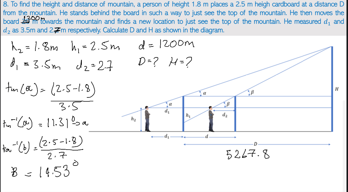 Solved d2 ﻿as 3.5 ﻿m and 2 ﻿m respectively. Calculate D and | Chegg.com