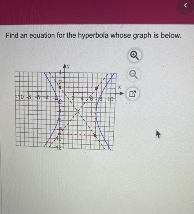 Solved Find an equation for the hyperbola whose graph is | Chegg.com