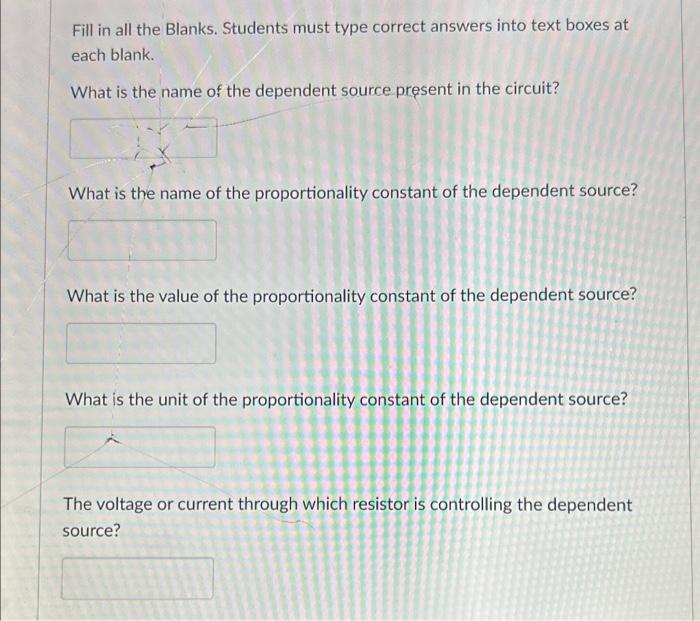 Solved Fill in all the Blanks. Students must type correct | Chegg.com