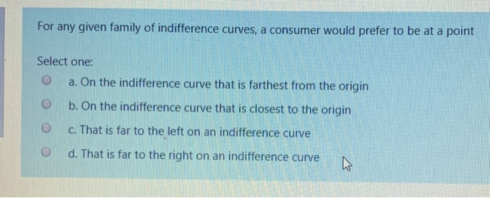Solved For any given family of indifference curves, a | Chegg.com
