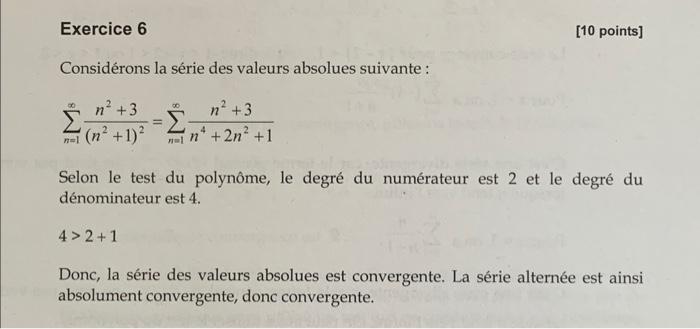 Solved Answer in Calculus 2 please!Questions are in french | Chegg.com