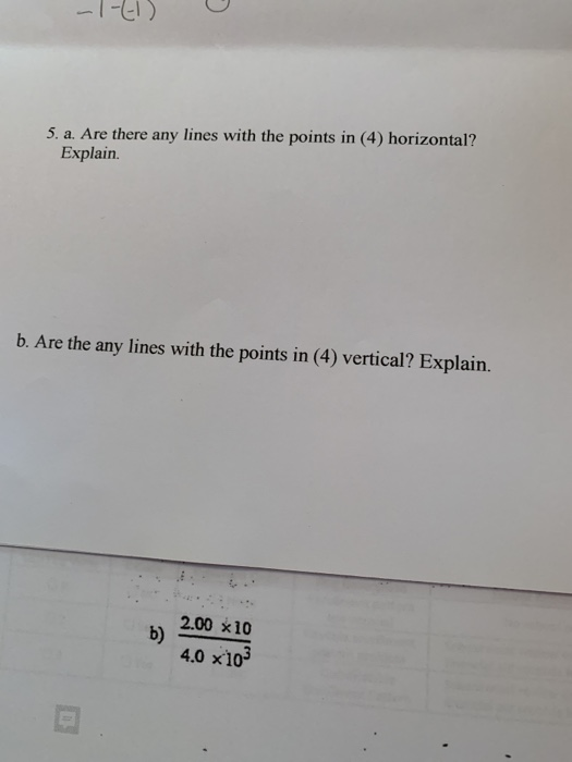 Solved -I--) 5. a. Are there any lines with the points in | Chegg.com