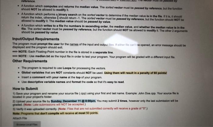 Solved Program Description Write a program that reads | Chegg.com