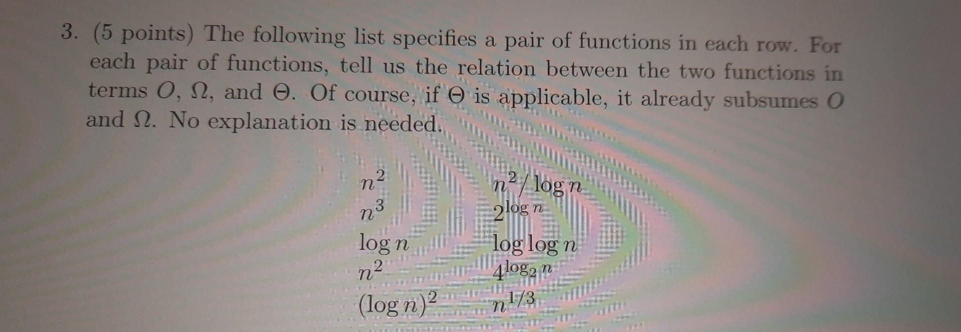 Solved 3. (5 points) The following list specifies a pair of | Chegg.com